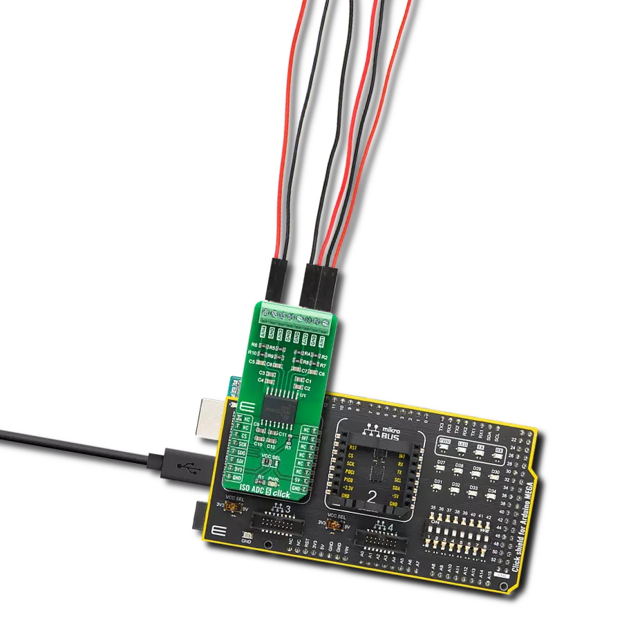 Digitizes the input voltage with MAX22530 and ATmega2560 and transmits the data across the ...