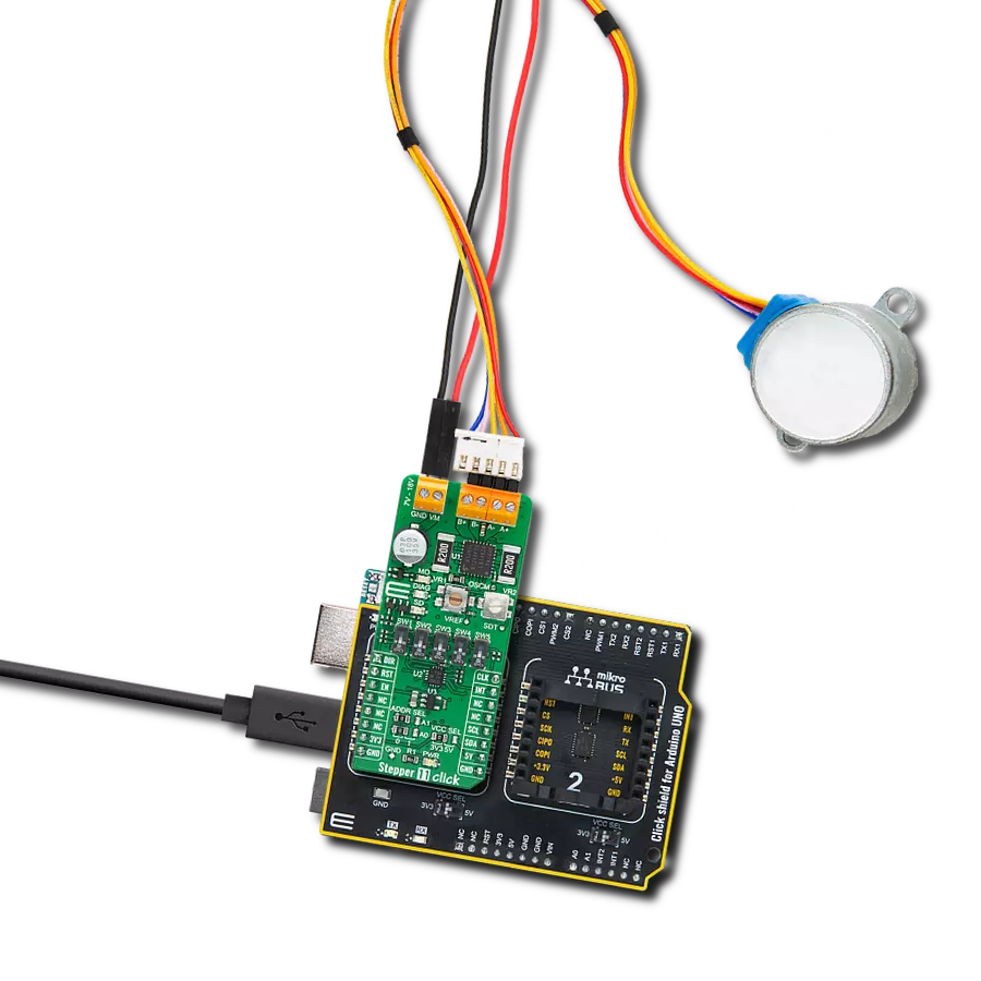 Enjoy an impeccable performance of your bipolar stepper motors with TB9120AFTG and ATmega328P ...