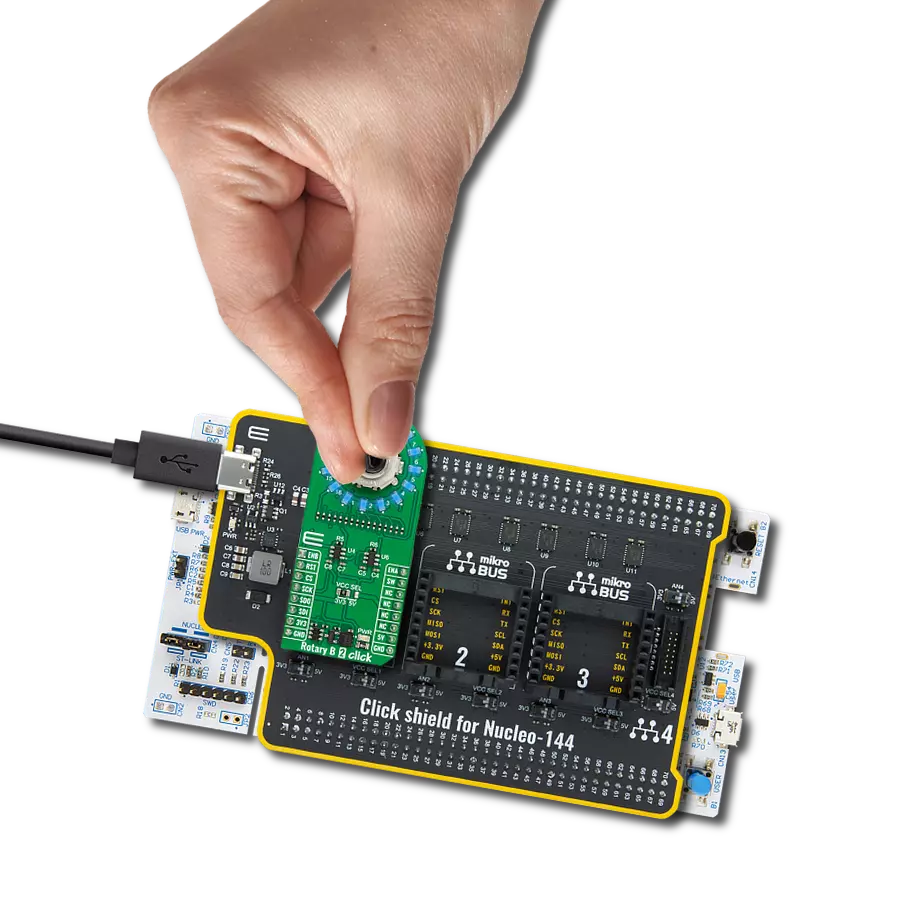 Integrate a rotary knob and visual indication into electronic projects ...